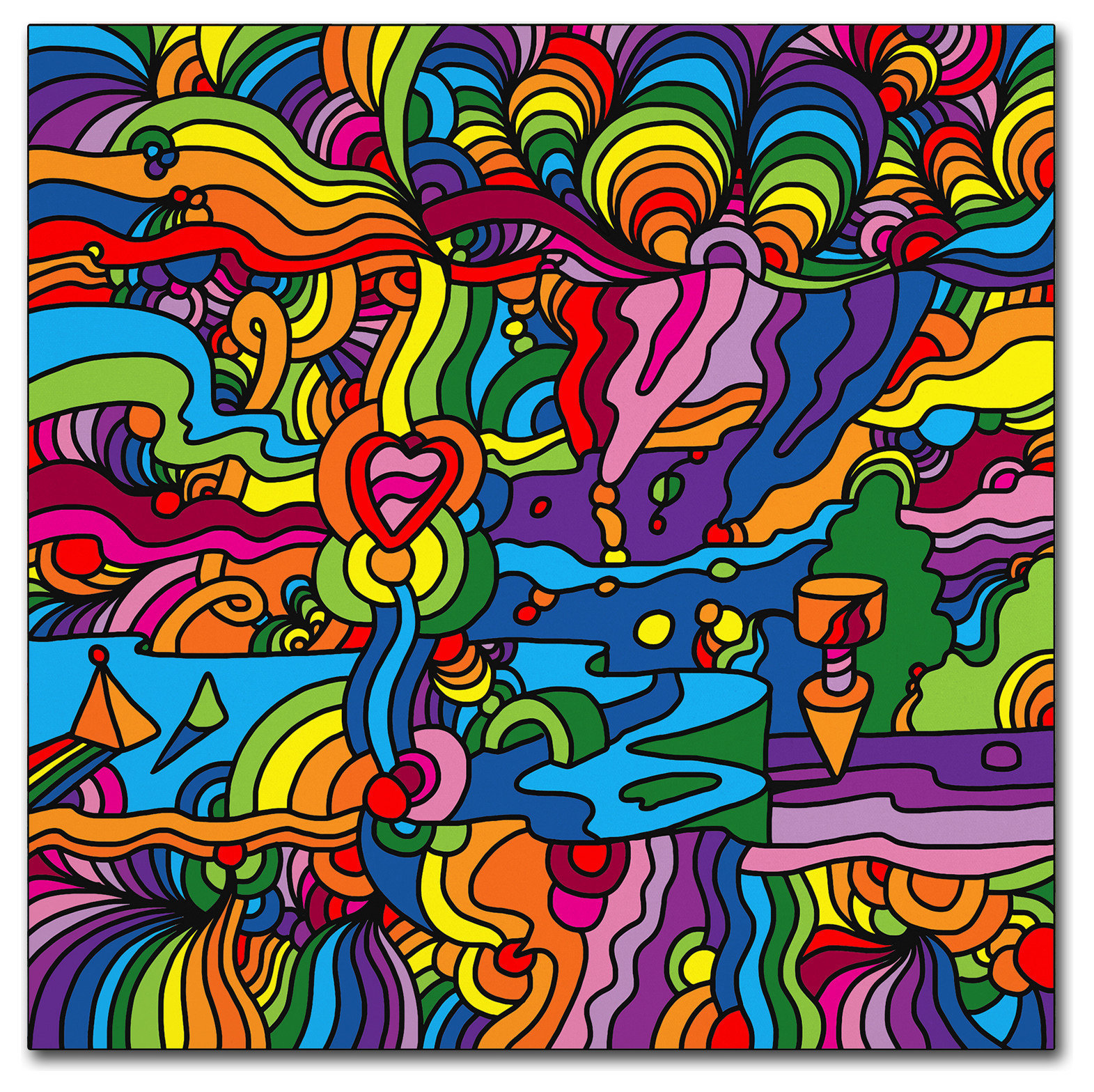 Howie Green 'Pop Art Mambo 216B' Canvas Art, 14"x 14" - Contemporary ...