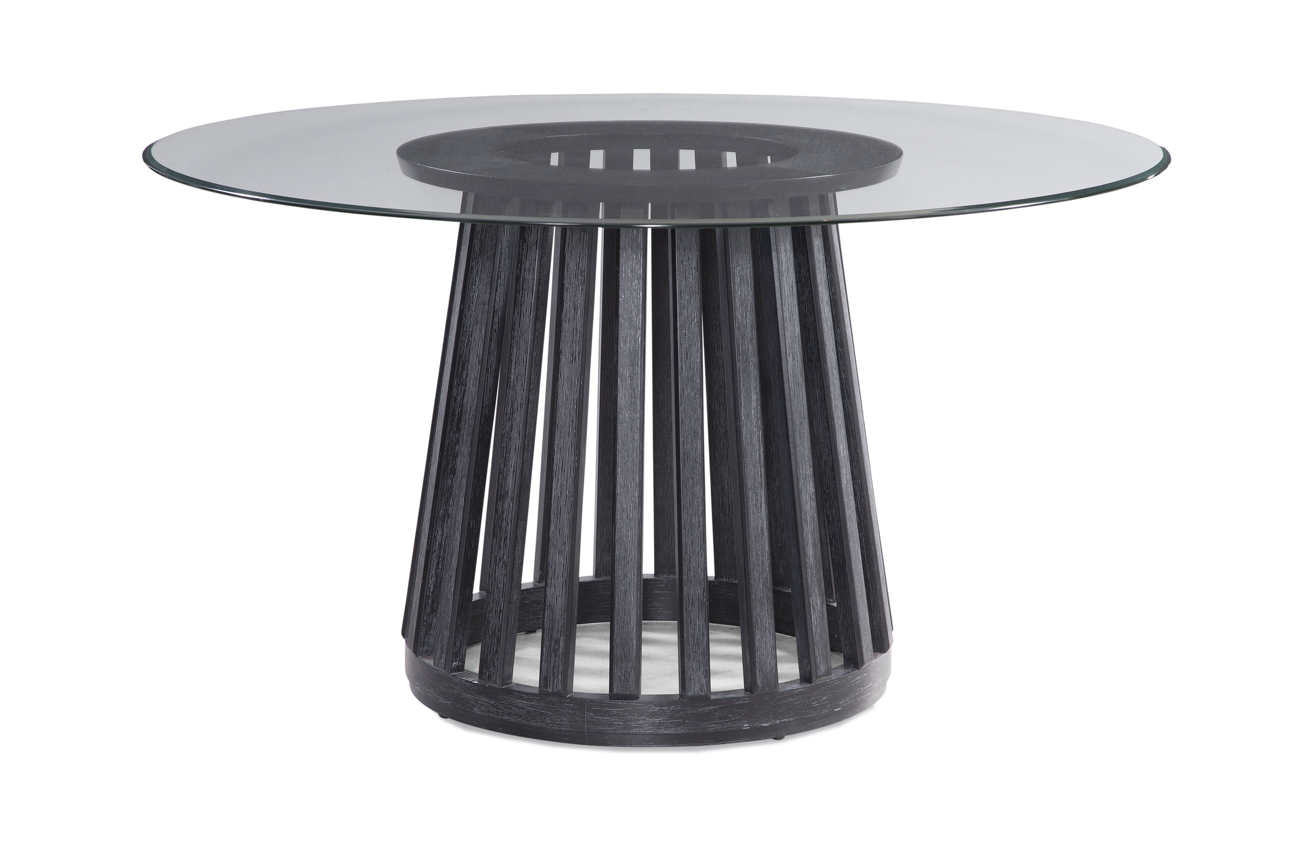 Mateo Dining Table - Glass Top - Ceruse Black - Transitional - Dining ...
