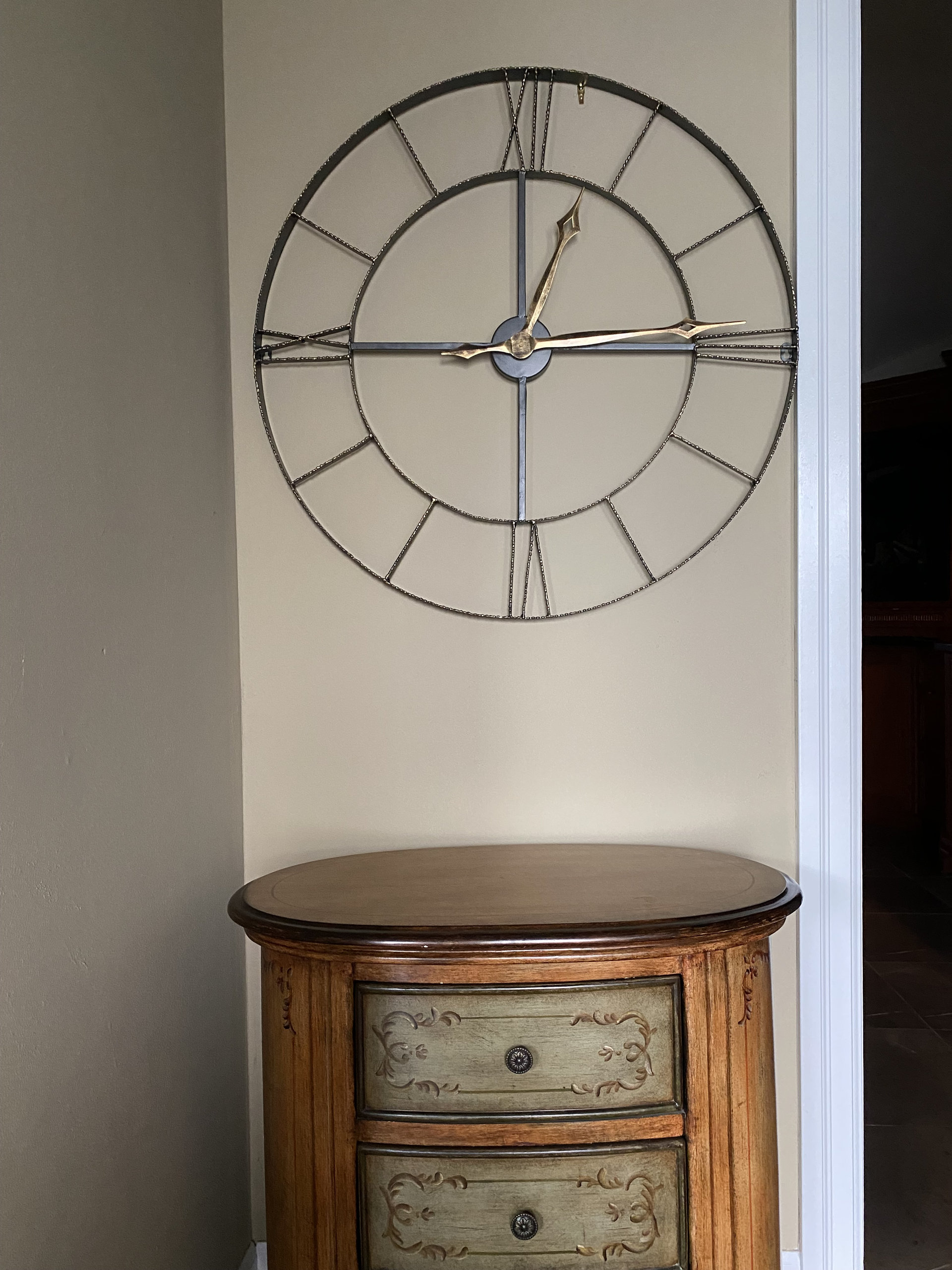 Round Wrought Iron Antique Wall Clock - Industrial - Wall Clocks - by ...