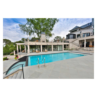 Wilmette, IL Rectilinear Swimming Pool with Separate Hot Tub ...