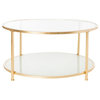Ginger 2 Tier Round Coffee Table, Gold - Contemporary - Coffee Tables ...