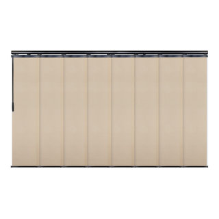 Maxene 8-Panel Track Extendable Vertical Blinds 130-175"W, 116" H ...