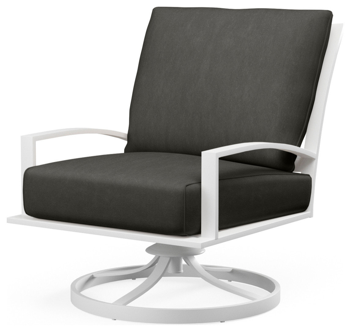 Bristol Spectrum Carbon Fabric Outdoor Swivel Club Chair - Transitional ...