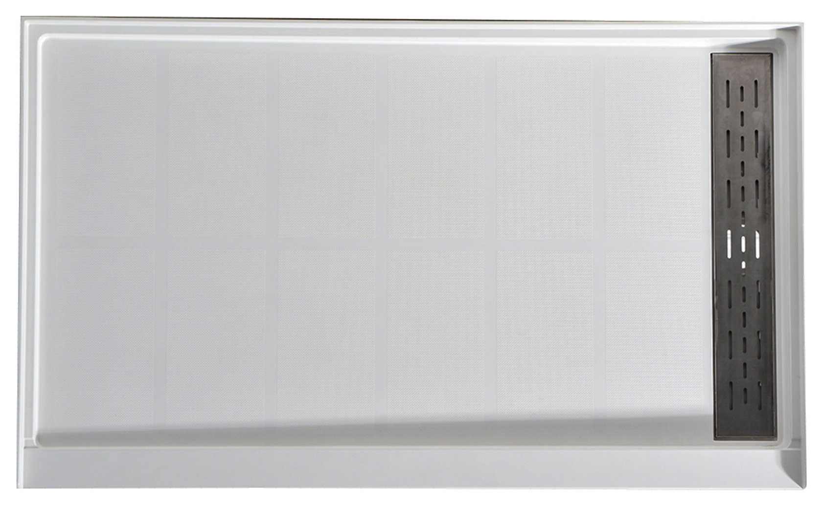 ANZZI 60x32 in. Corner Shower Base, Right Drain, Glossy White Marine ...