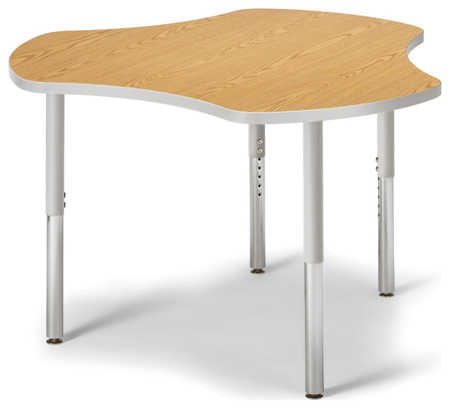 Collaborative Hub Table, 44x47, Oak/Gray - Contemporary - Kids Tables ...