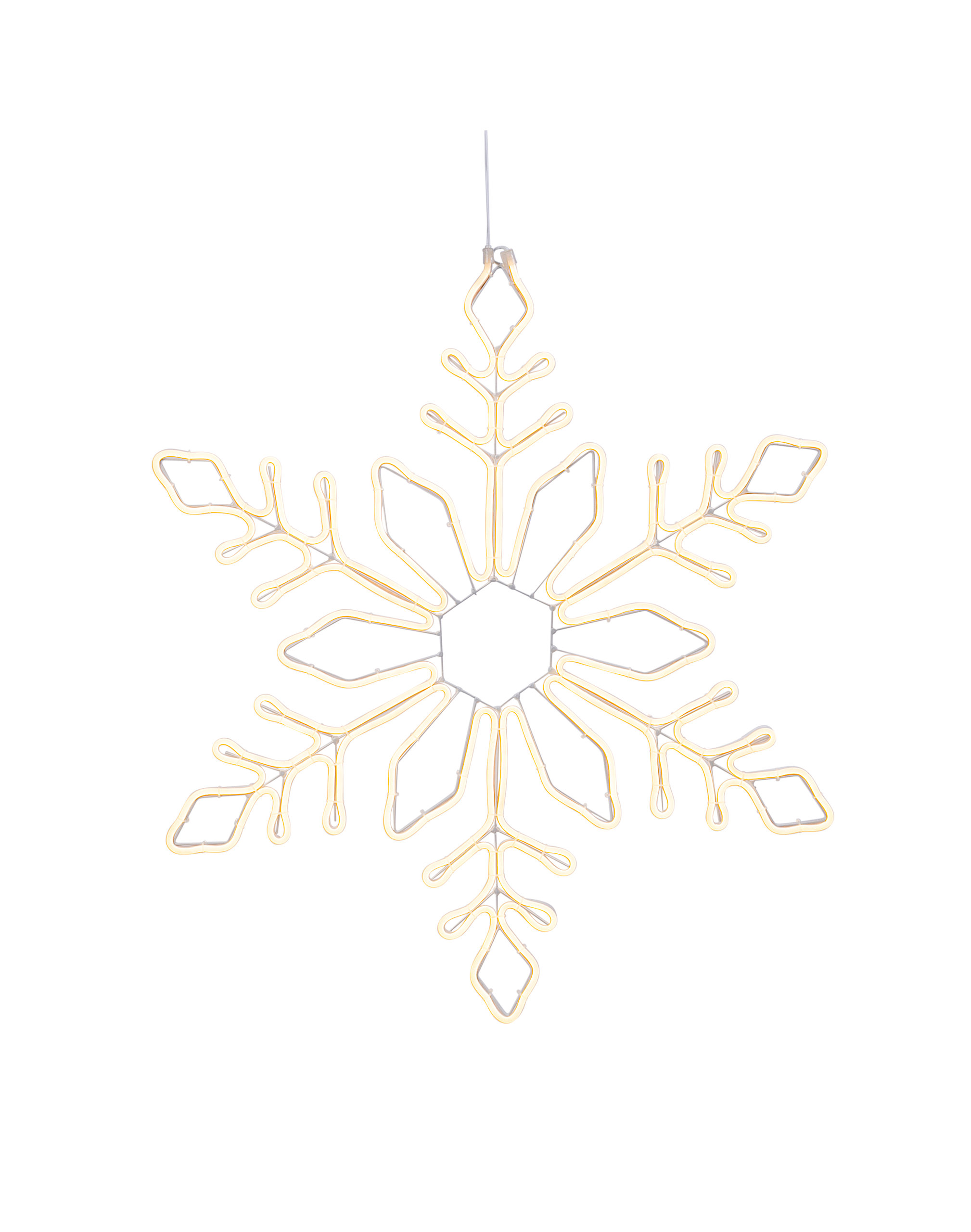 30.7" Electric LED Neon Hanging Snow Flake - Holiday Lighting - by ...