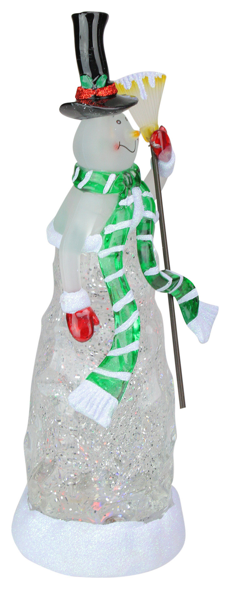 LED Lighted Color Changing Snowman Christmas Glittering Snow Dome 11 ...