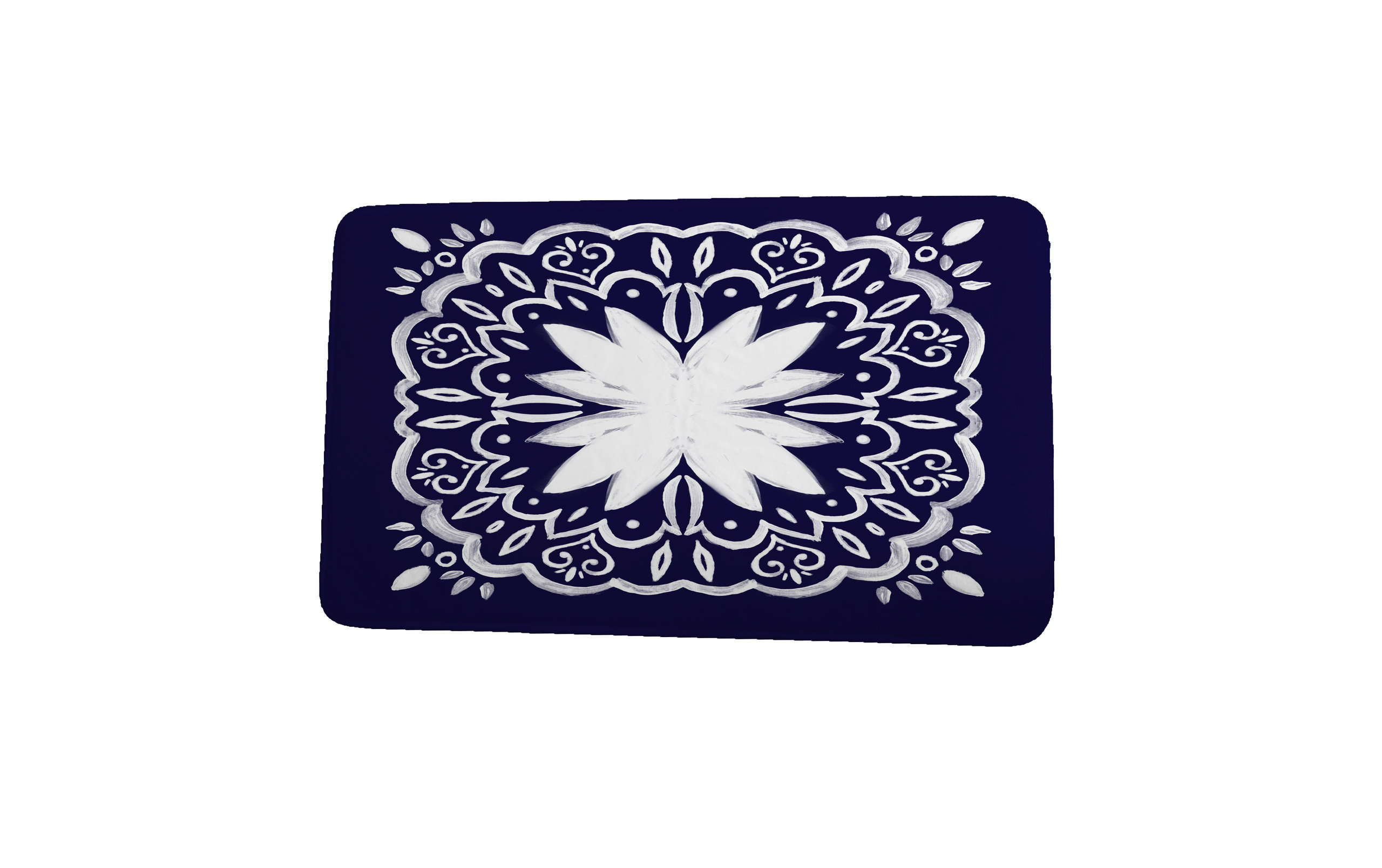 Cuban Flare Cuban Tile 1 Geometric Print Bath Mat, 21"x34 ...