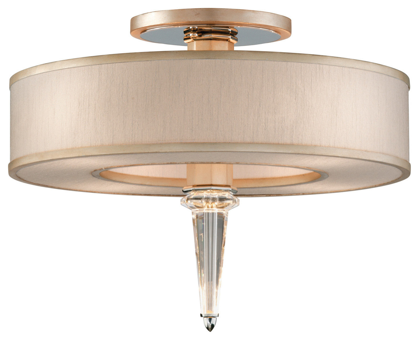 Harlow LED Semi Flush Mount, Tranquility Silver Leaf - Transitional - Flush-mount Ceiling ...