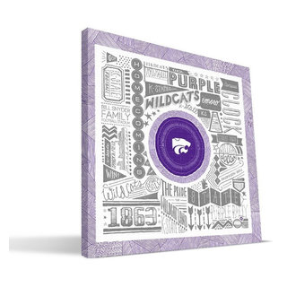 KSU Wildcats Pictograph Canvas Print, 16"x16" - Contemporary - Prints ...