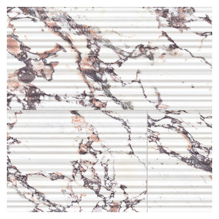 Touche Pleated Deco Rubis Porcelain Floor and Wall Tile - Contemporary ...