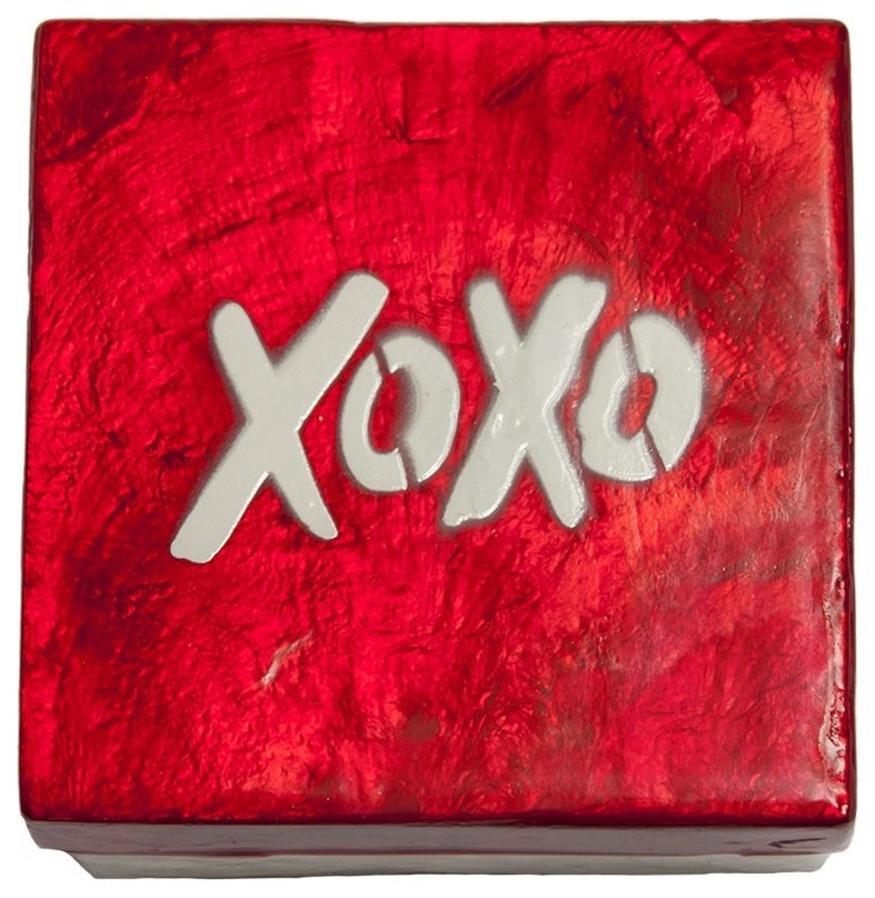 3" Capiz Box, XOXO, White and Red - Beach Style - Decorative Boxes - by ...