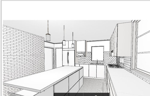 Kitchen design - symmetry around window