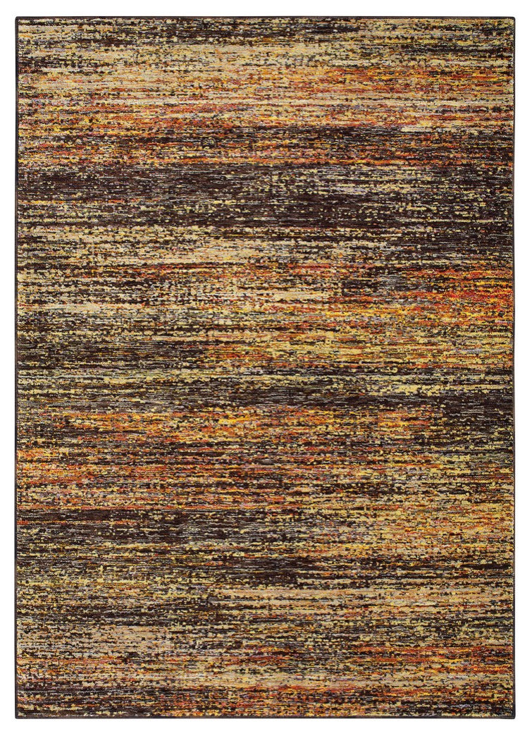 9'X12' Gold And Slate Abstract Area Rug, 103.541 - Contemporary - Area ...