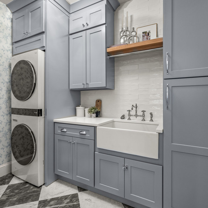 75 Beautiful Laundry Room with Subway Tile Splashback Ideas & Designs ...