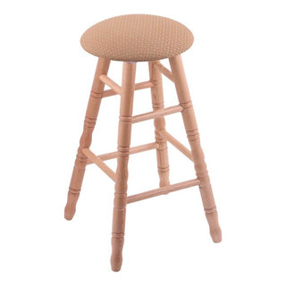 Holland Bar Stool, Oak Round Cushion Extra Tall Bar Stool, Turned Legs ...