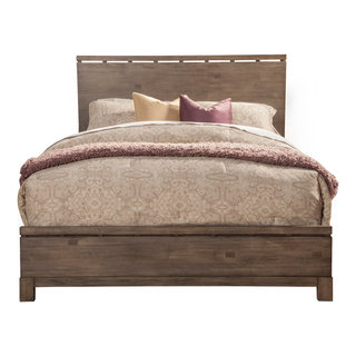 Sydney Full Size Bed, Weathered Gray - Transitional - Panel Beds - by ...