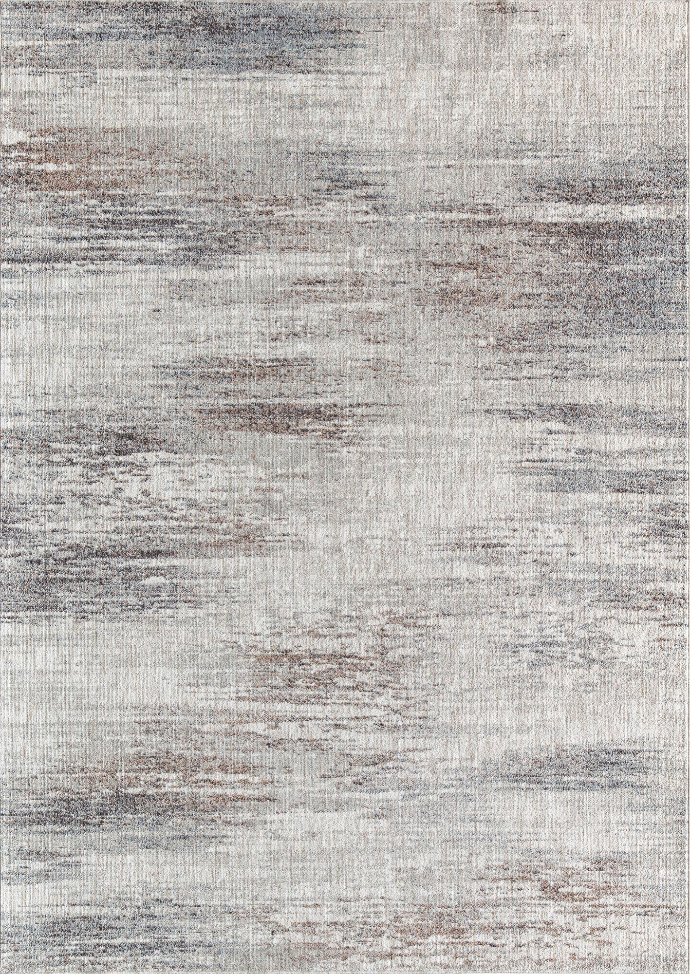 Rugs America Celestia CA20A Abstract Contemporary Misty Silver Area Rug 8'x10', 8'x10 ...