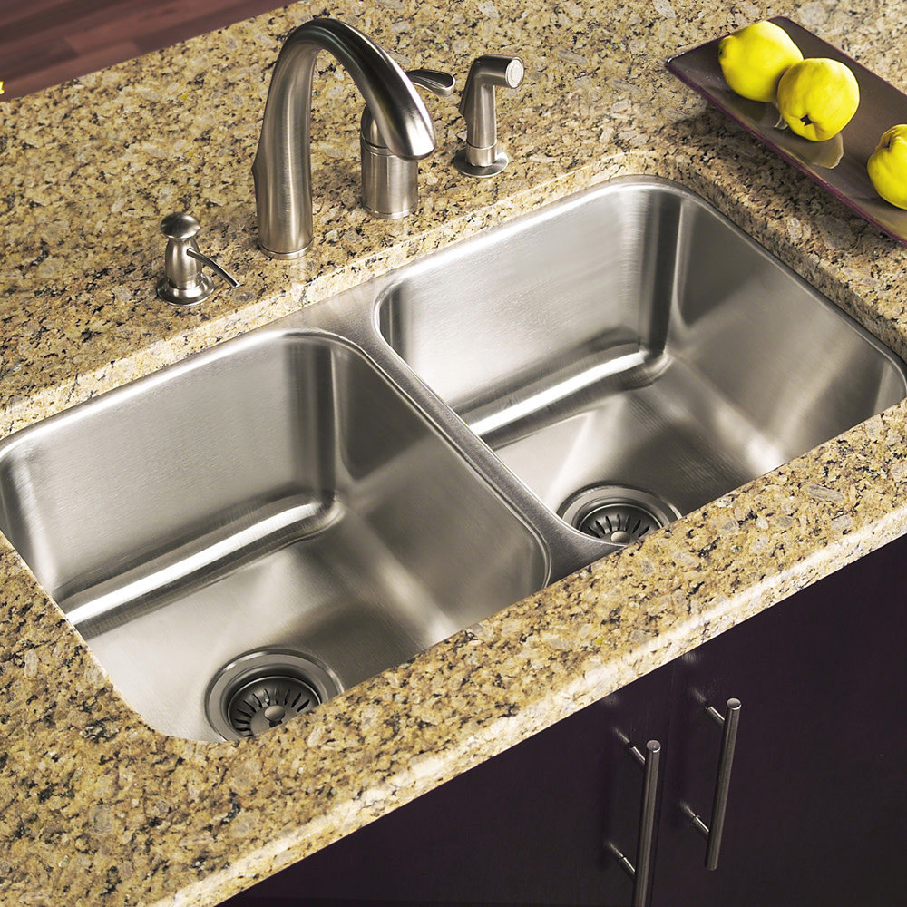 Houzer ED-3108 Elite 31-1/2" Undermount Double Basin Stainless ...