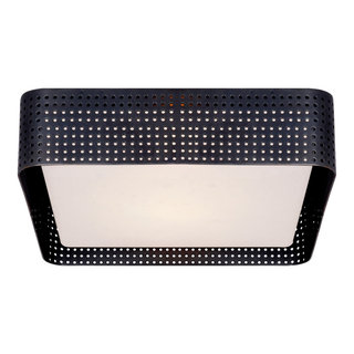 Precision Large Square Flush Mount in Antique-Burnished Brass with ...