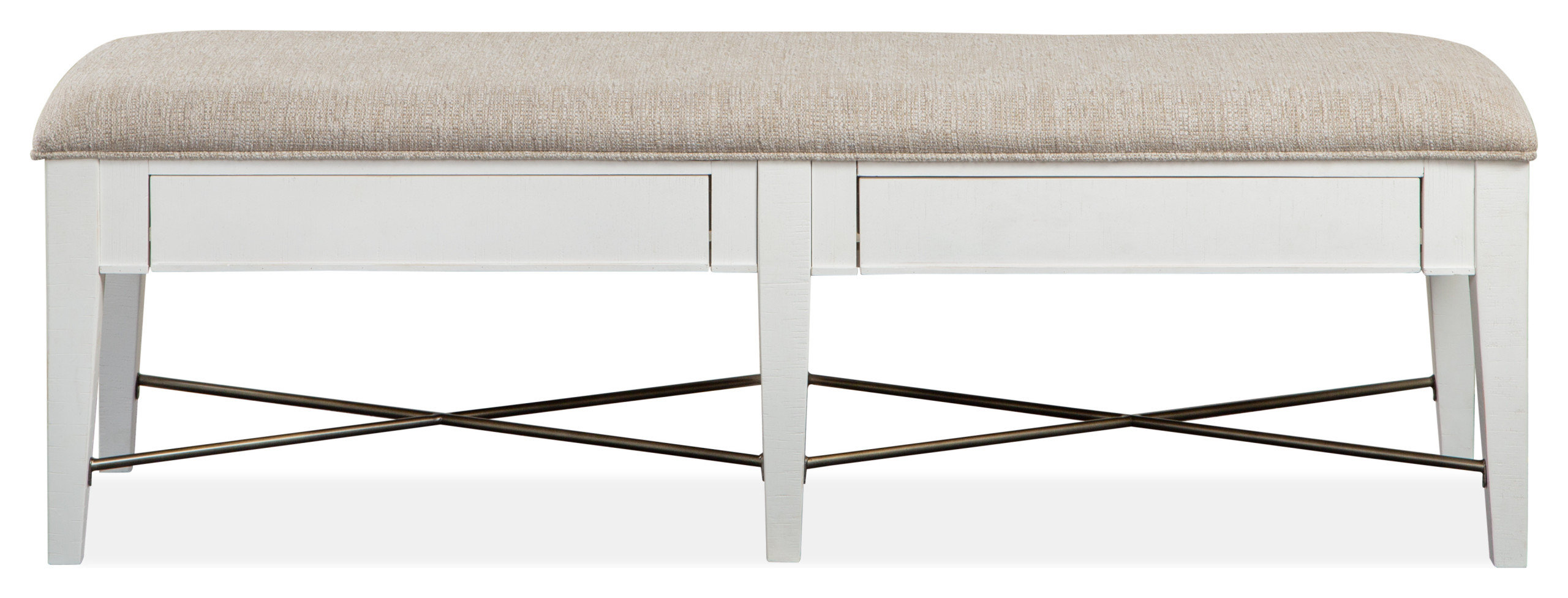 Bench With Upholstered Seat - Farmhouse - Dining Benches - by Magnussen ...