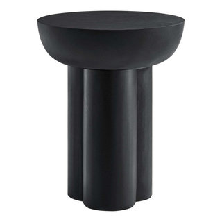Caspian Round Concrete Side Table - Contemporary - Side Tables And End ...