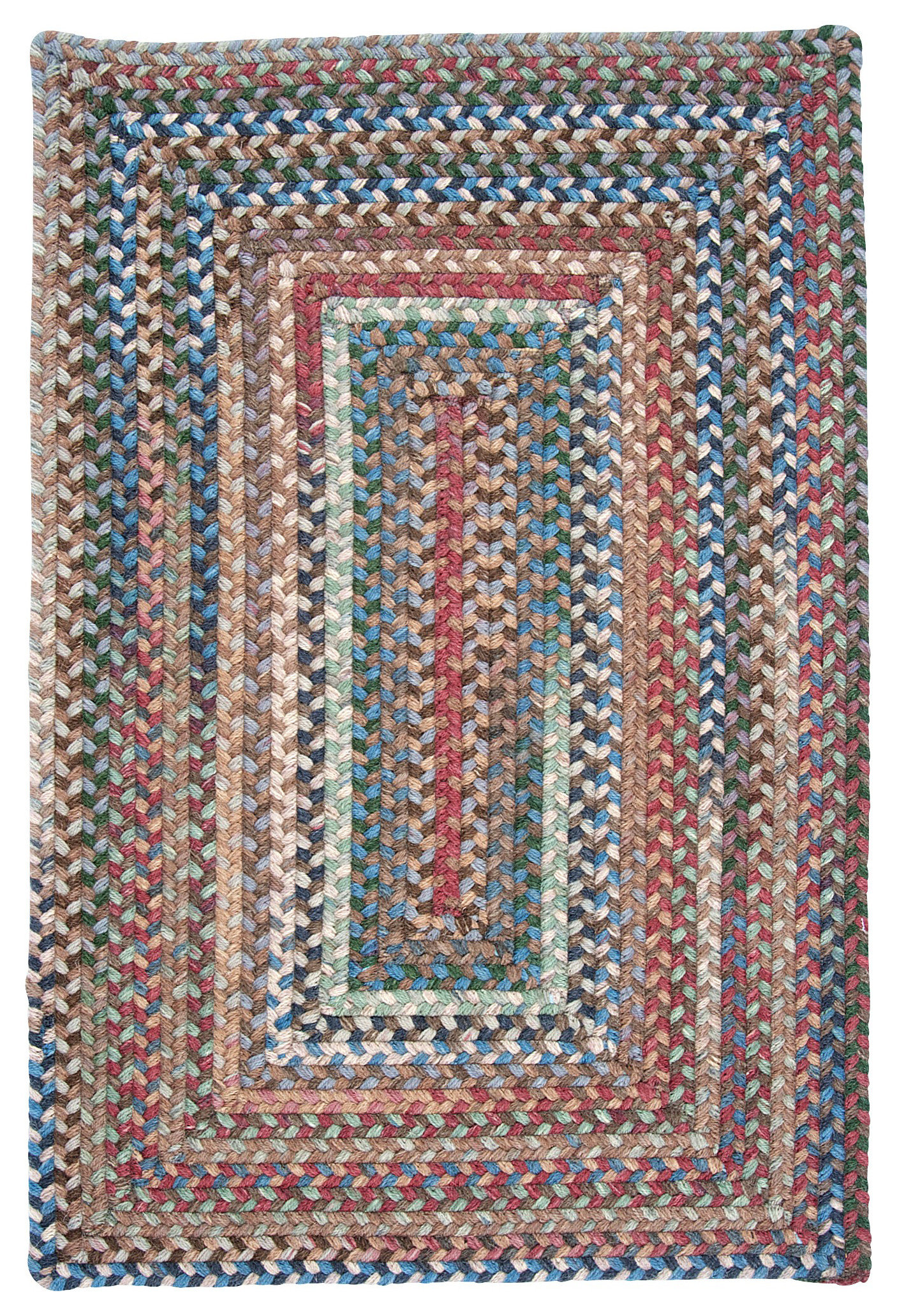 Gloucester Variegated/Multi Indoor Rug Rustic Farmhouse Wool GL48, 5'x7 ...