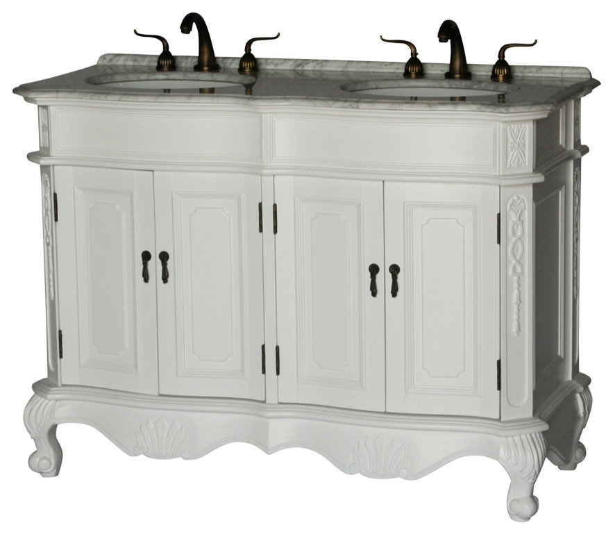 50" Double Sink Bathroom Vanity Model 5000-WK - Victorian - Bathroom ...