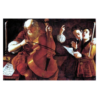 Giovanni Domenico Lombardi Concert With Two Singers Wall Decal, 18x27 ...