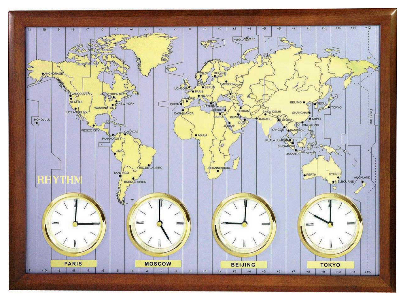 Rhythm's Around the World Wall Clock Clocks - Transitional - Wall ...