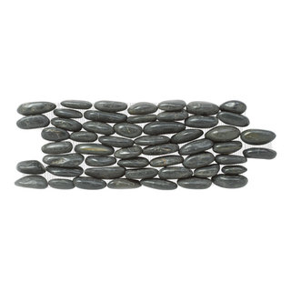 Eclipse Standing 4x12 Interlocking Polished Pebbles Tile, 10 Pieces ...