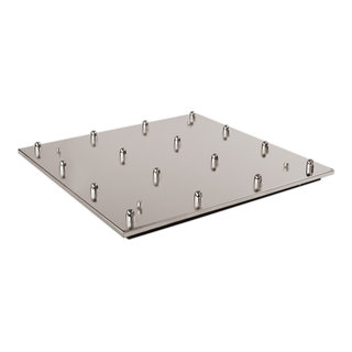 Multi-Port Canopy, Brushed Nickel, 19.25"Lx19.25"Wx1", 19.25"Lx19.25 ...