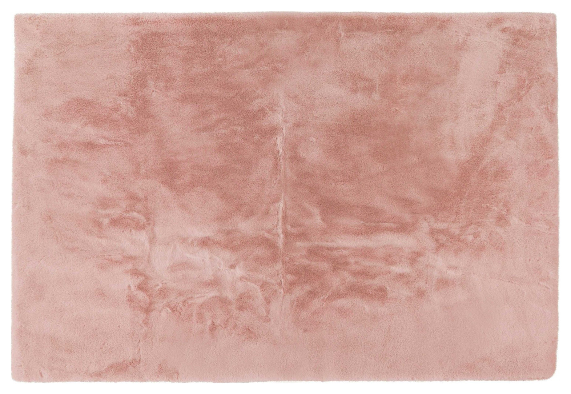 Luxe Faux Rabbit Fur Rectangular Rug 5' X 8' - Blush Pink ...