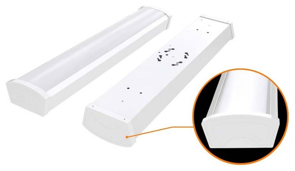 LED 4' Ceiling Wrap - 40 Watt - 4000K - White Finish - 120-277V ...