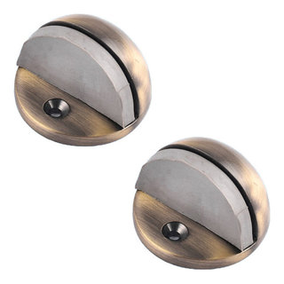 Door Stop Antique Brass Eclipse Dark Floor Mount Bumper Pack of 2 ...