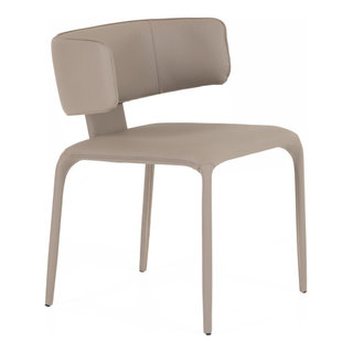 Modrest Odessa Modern Grey Vegan Leather Dining Chair - Contemporary ...