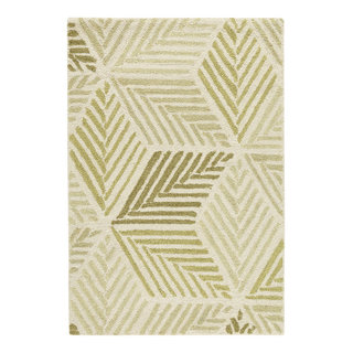 Karari Moss Hand Hooked Wool Rug, 3x5 - Contemporary - Area Rugs - by ...