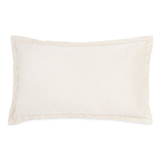 Conner 13"x22" Oblong Velvet Pillow, Set of 2, Cloud - Transitional ...