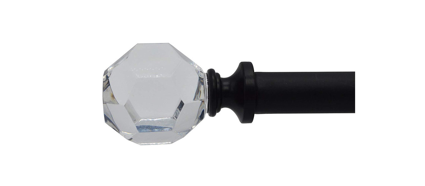Decorative Cut Crystal Curtain Rod, 48"-84" - Traditional - Curtain ...