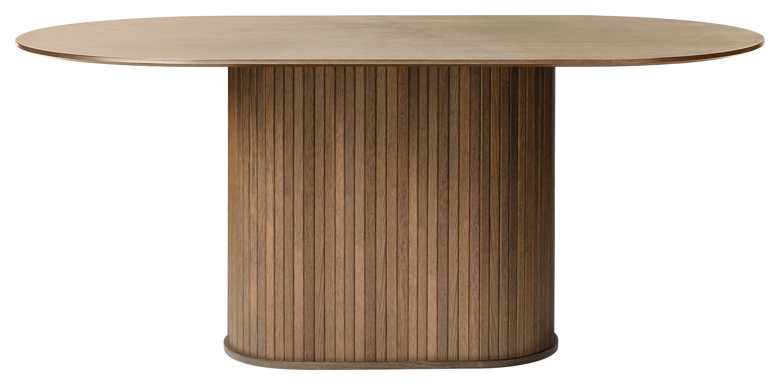 Mid-Century Modern Pedestal Dining Table, 71" Oval - Transitional ...