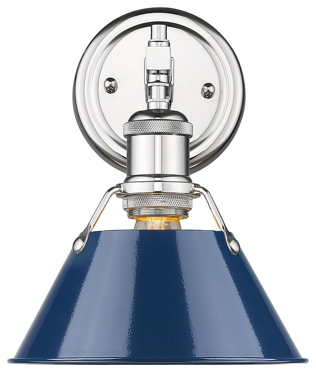 Orwell 1 Light Vanity In Chrome With Navy Blue Steel Shade(s) (3306-BA1 ...