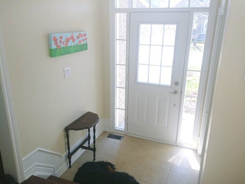 Entry way with awkward light switch position