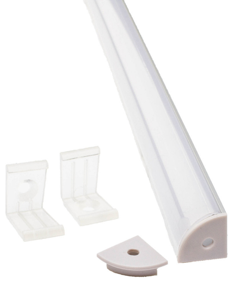 5pk V Shape ALUMINUM CHANNEL FOR LED STRIP LIGHT FIT 6MM, 8mm & 10MM ...