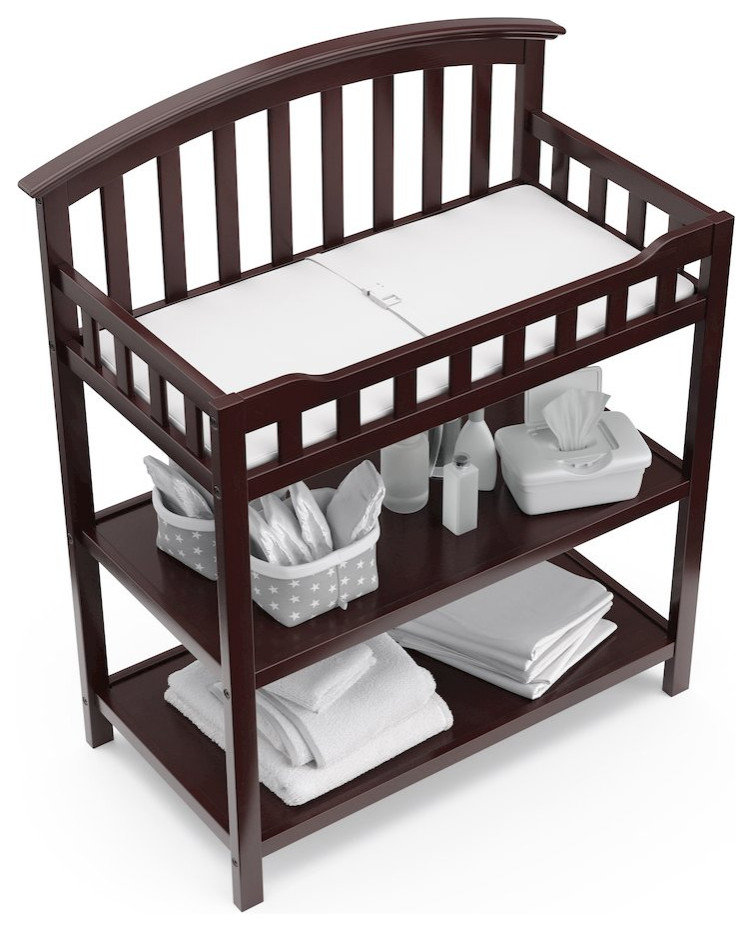 Graco Changing Table with Water-Resistant Changing Pad (Espresso ...