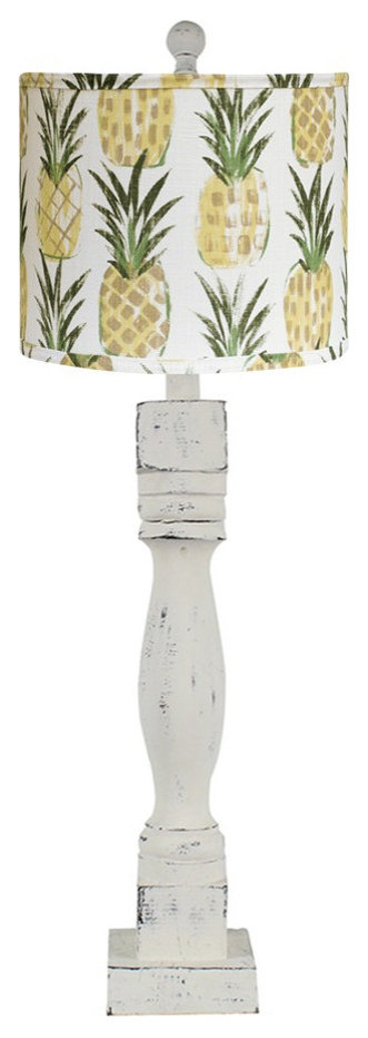 Rustic Pineapple Welcome Table Lamp - Tropical - Table Lamps - by UStradeENT LLC | Houzz