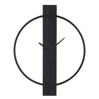 Romane Wall Clock, Matte Black and Matte Black - Industrial - Wall ...
