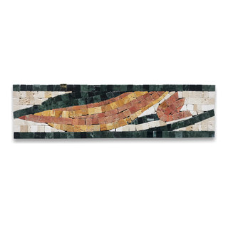Magnifica Rose 3.1x11.8 Marble Mosaic Border Listello Tile Polished, 1 ...