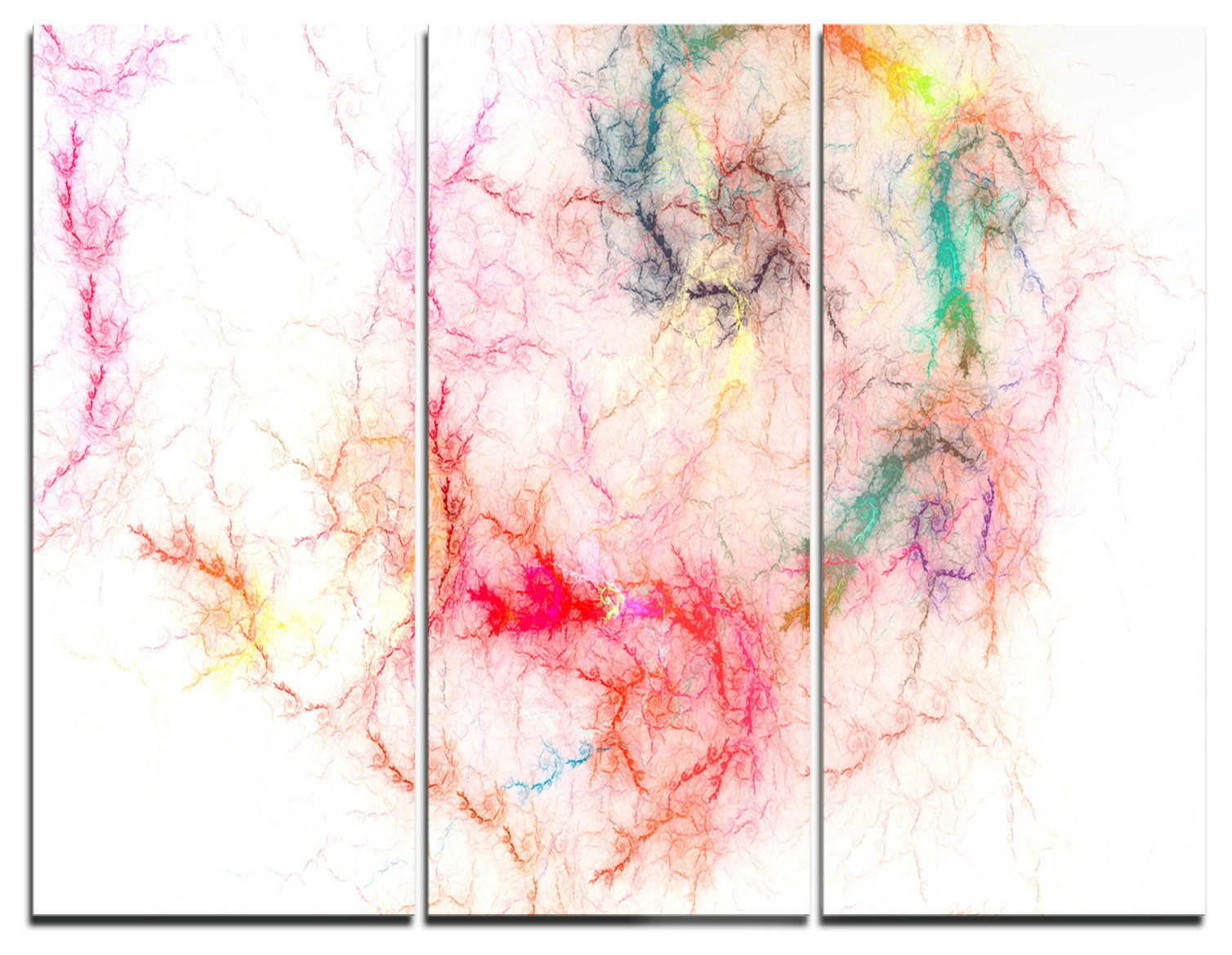 "Sparkling Red Stormy Sky" Digital Metal Wall Art, 3 Panels, 36"x28 ...