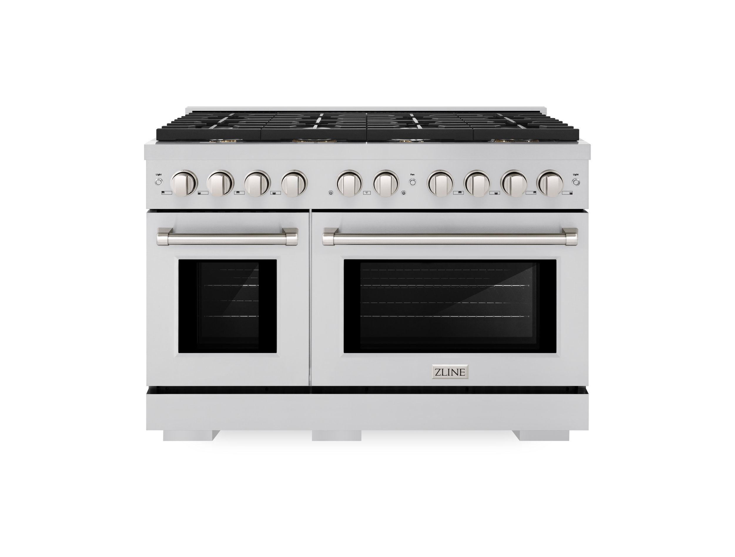 ZLINE 48" Freestanding Gas Range in Stainless Steel with Brass Burners ...