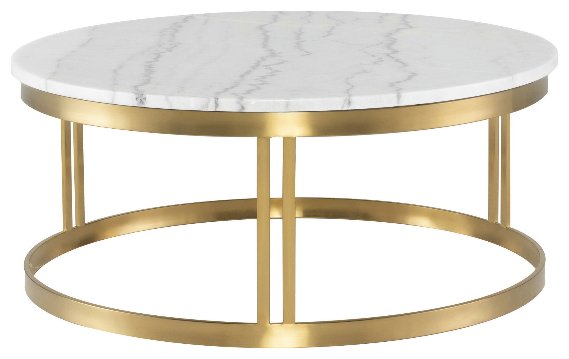 Nicola White Stone Coffee Table, HGNA420 - Contemporary - Coffee Tables ...